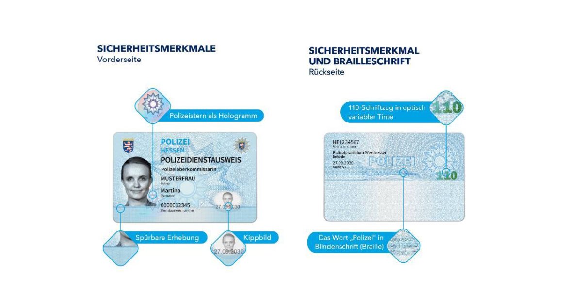 Neue Dienstausweise für die Polizei Hessen | Gemeinde Mühltal